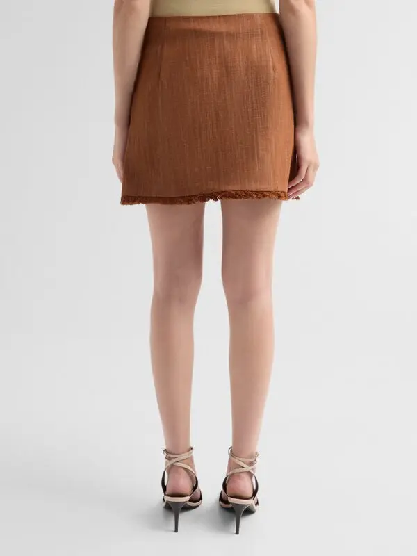 Prabal Gurung Denim Fringe Miniskirt