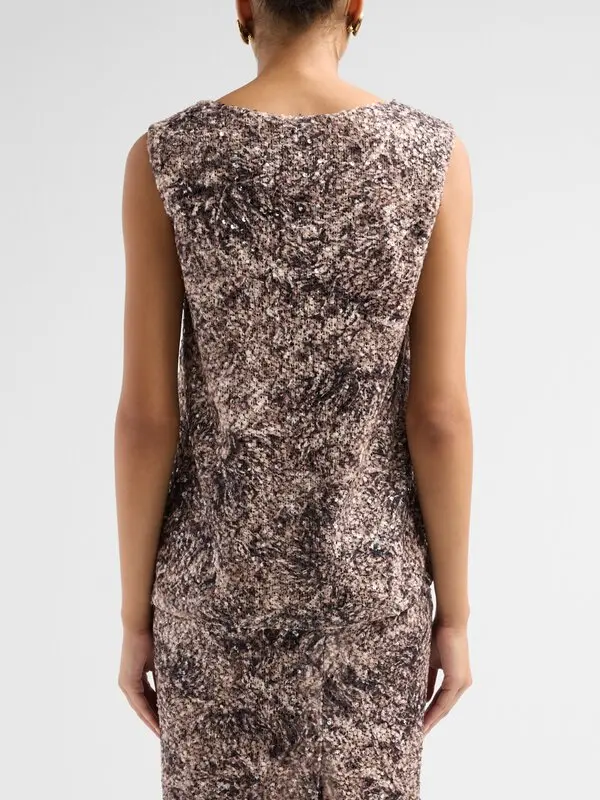 Kiton Sequined V-neck Top