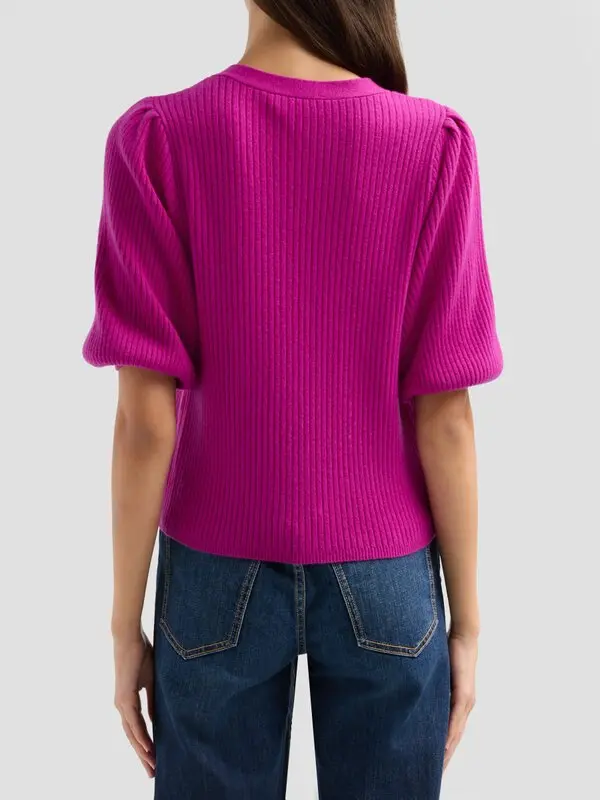 Ramy Brook Cassidee Cashmere V-neck Sweater - Raspberry