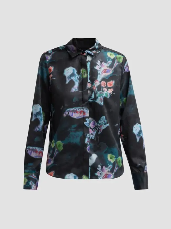 Prabal Gurung Floral Slim-fit Button-front Shirt