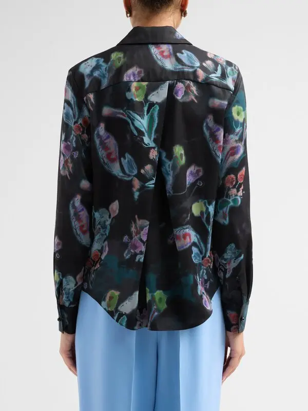 Prabal Gurung Floral Slim-fit Button-front Shirt