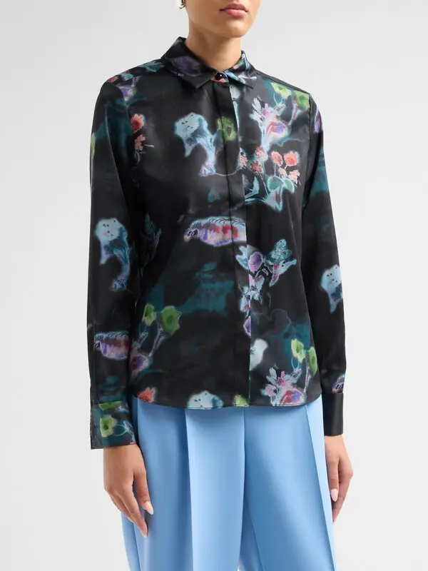 Prabal Gurung Floral Slim-fit Button-front Shirt