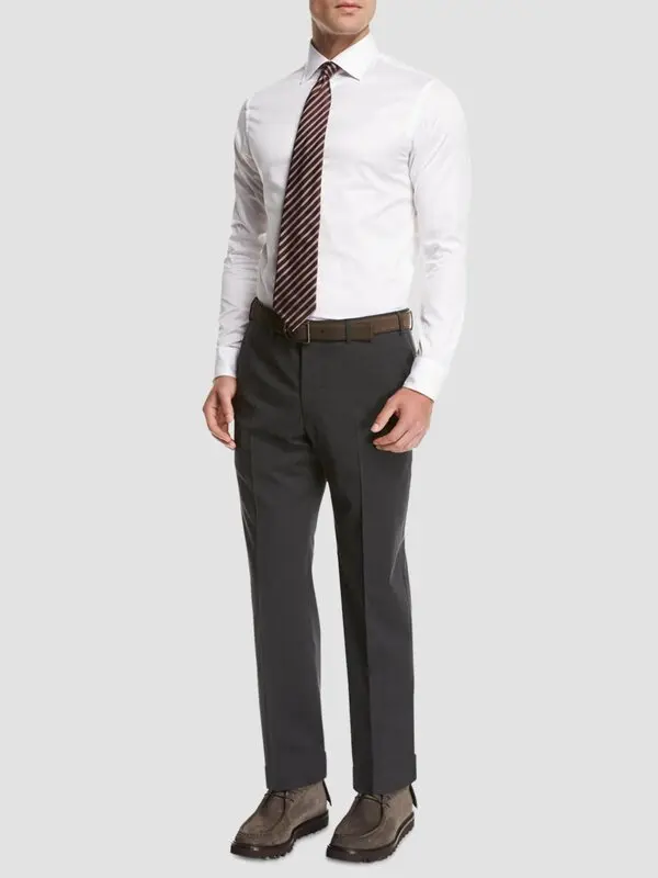 Giorgio Armani Crease-front Wool Trousers