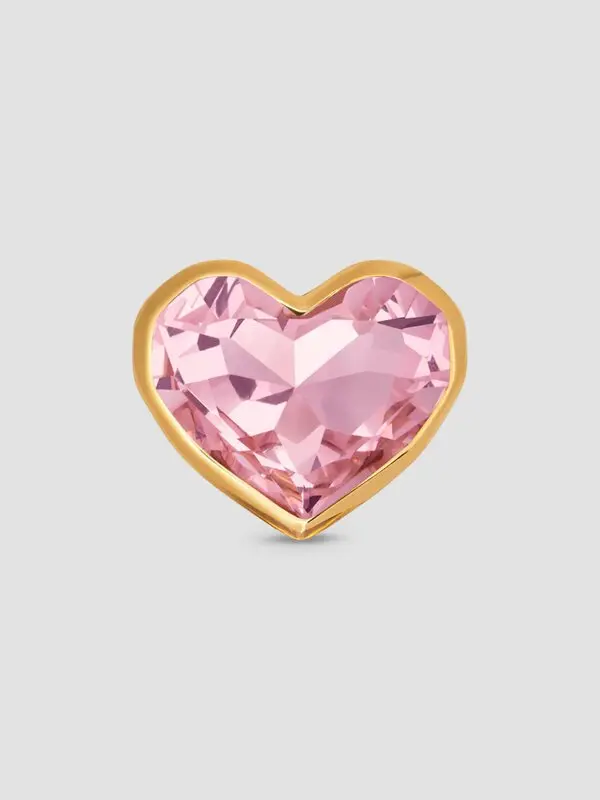 Oscar De La Renta 24k-gold-plated & Glass Crystal Heart Ring - Pink