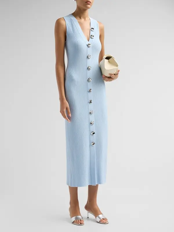 Adam Lippes Eliza Rib-knit Midi Dress