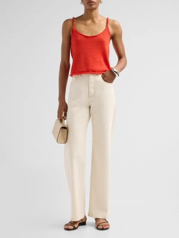 SEROYA Aimee Linen-cotton Tank