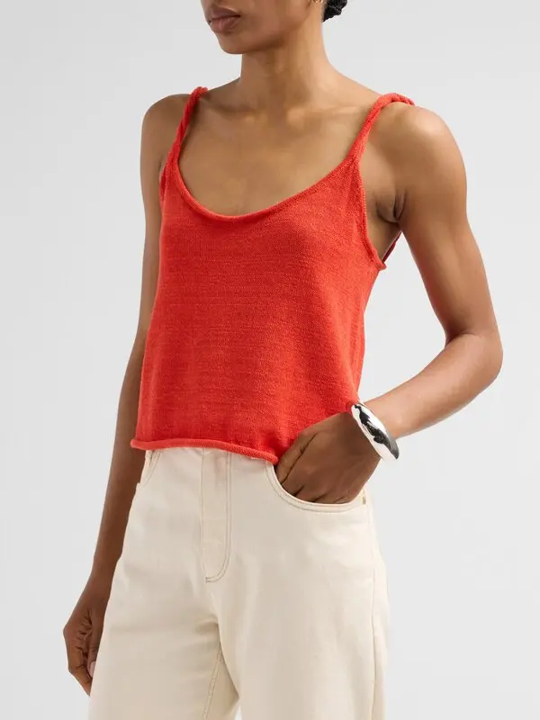 SEROYA Aimee Linen-cotton Tank