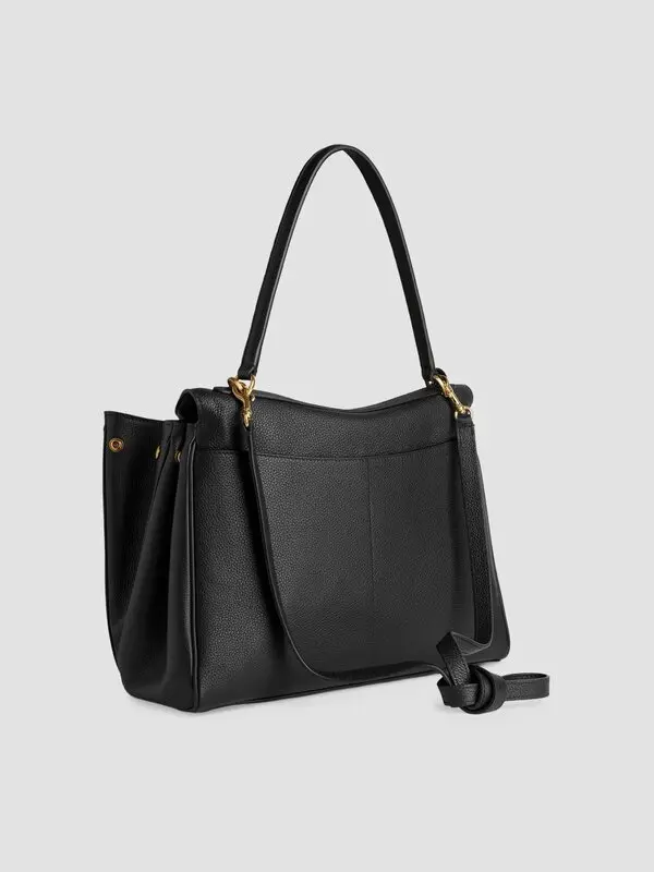 Balenciaga Rodeo Medium Top Handle Bag Grained Calfskin - Black