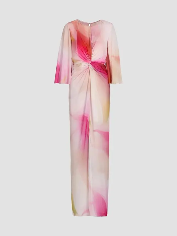 Prabal Gurung Dyed Twist Chiffon Gown