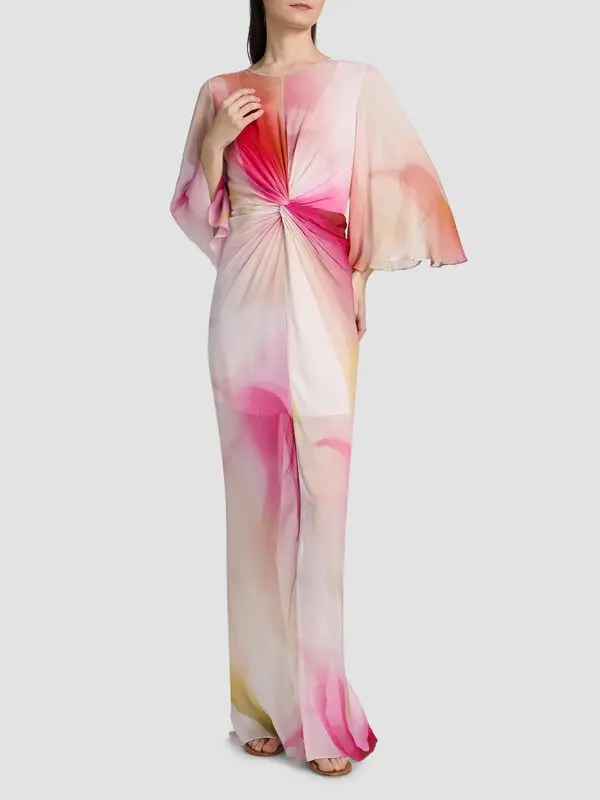 Prabal Gurung Dyed Twist Chiffon Gown