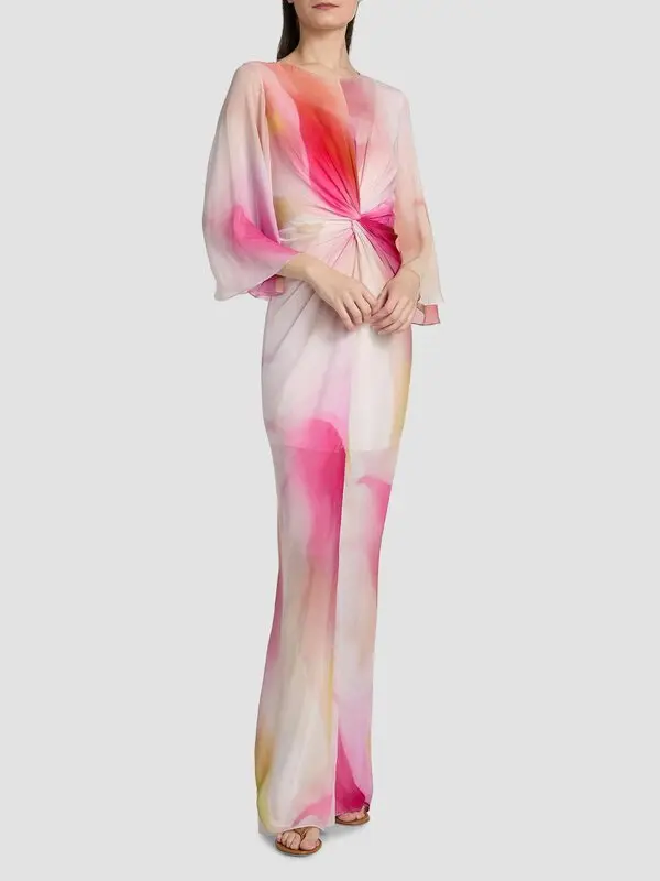Prabal Gurung Dyed Twist Chiffon Gown
