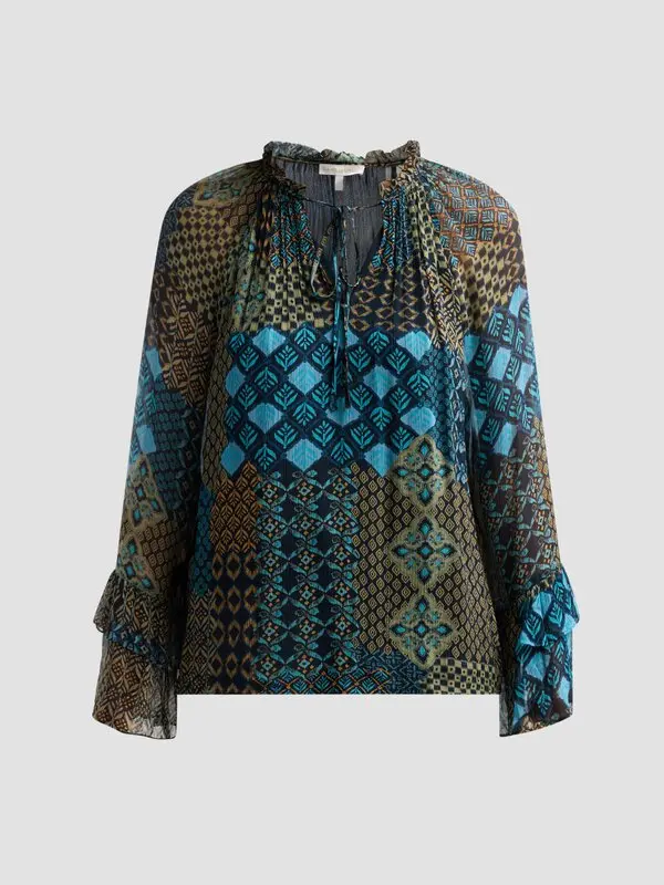 Ramy Brook Anya Multi-print Blouse