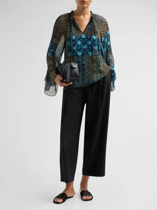 Ramy Brook Anya Multi-print Blouse