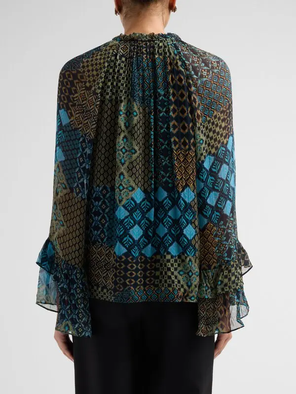 Ramy Brook Anya Multi-print Blouse