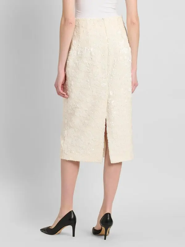 Kiton Sequined Pencil Midi Skirt