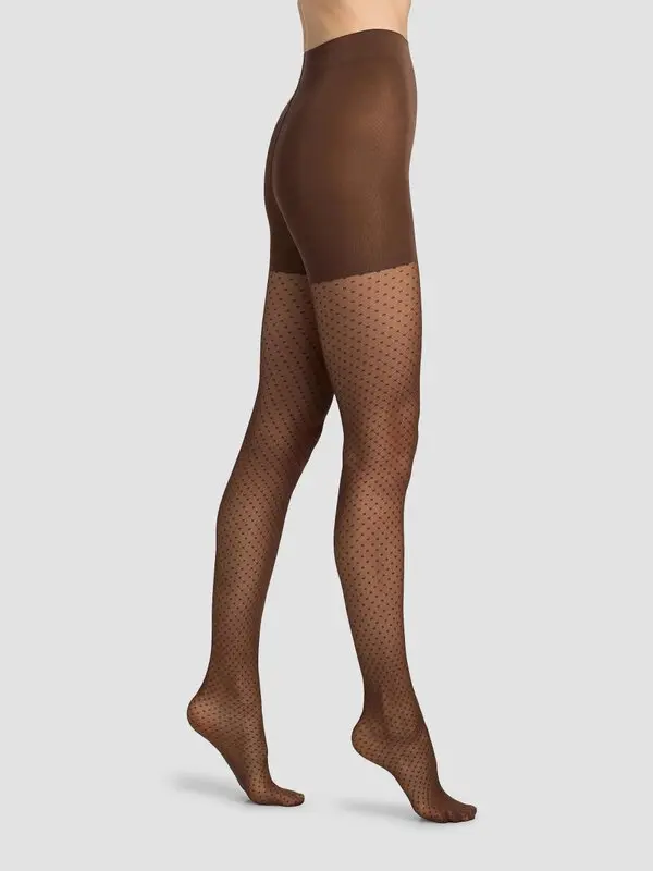 Wolford Dots Control-top Tights - Umber