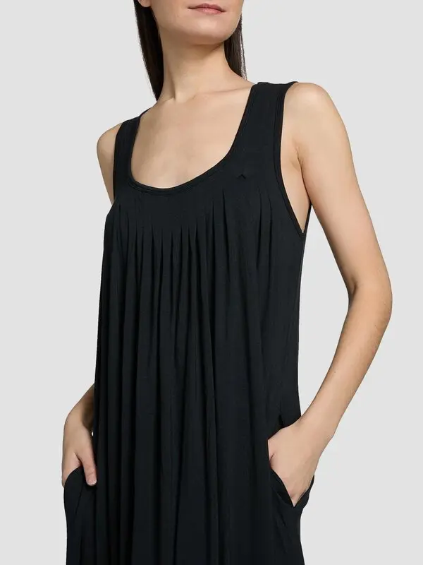PAPINELLE Kate Soft Pleat Sleep Dress - Black