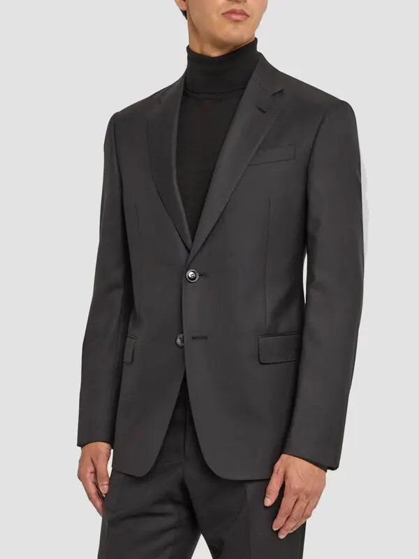 Giorgio Armani Basic Wool Single-breasted Suit