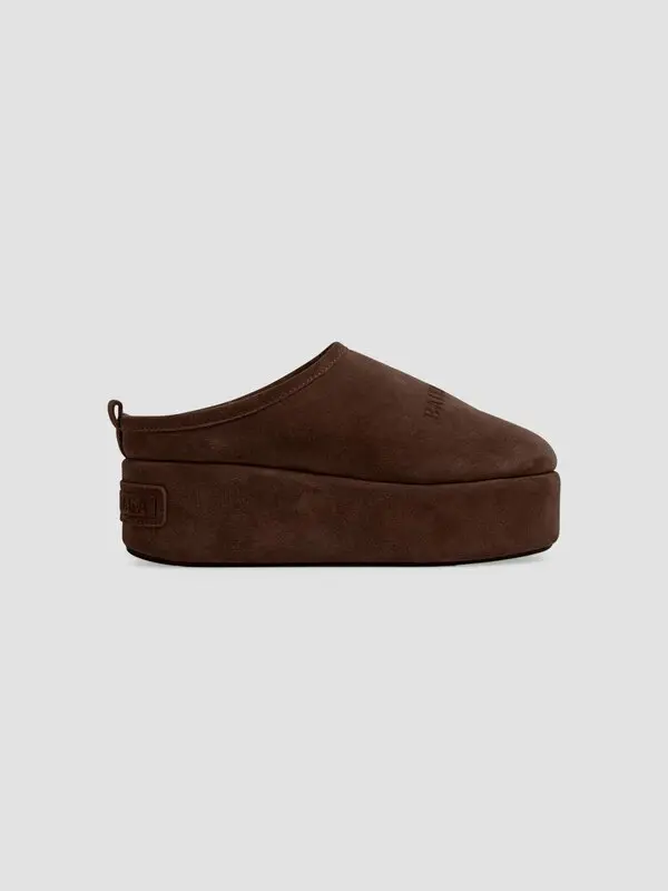 Balenciaga Alaska Soft Platform Mules - Light Espresso
