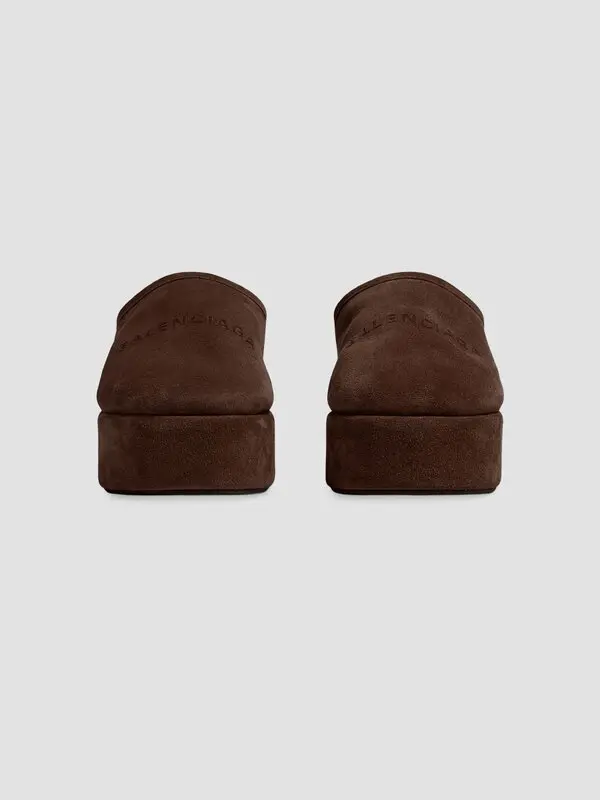 Balenciaga Alaska Soft Platform Mules - Light Espresso