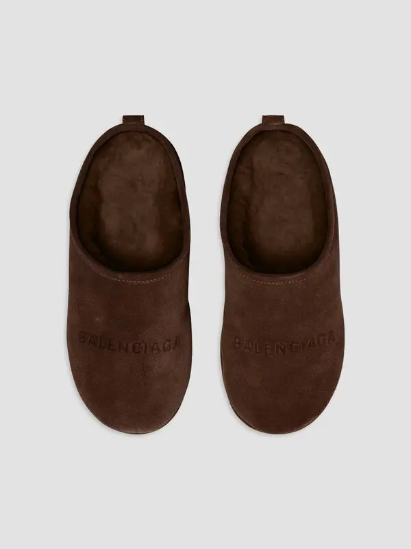 Balenciaga Alaska Soft Platform Mules - Light Espresso