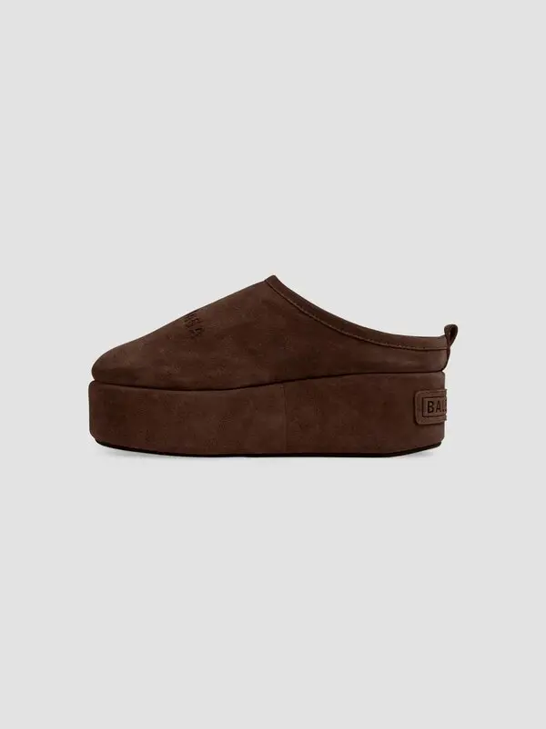 Balenciaga Alaska Soft Platform Mules - Light Espresso