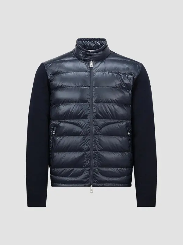 Moncler Down-filled Wool Cardigan