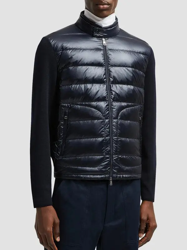 Moncler Down-filled Wool Cardigan