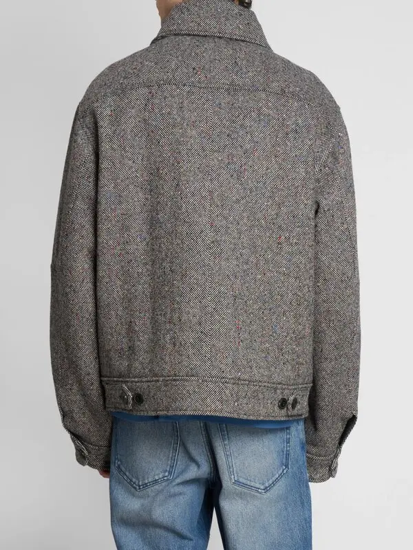 Dries Van Noten Tweed Wool Zip-front Jacket