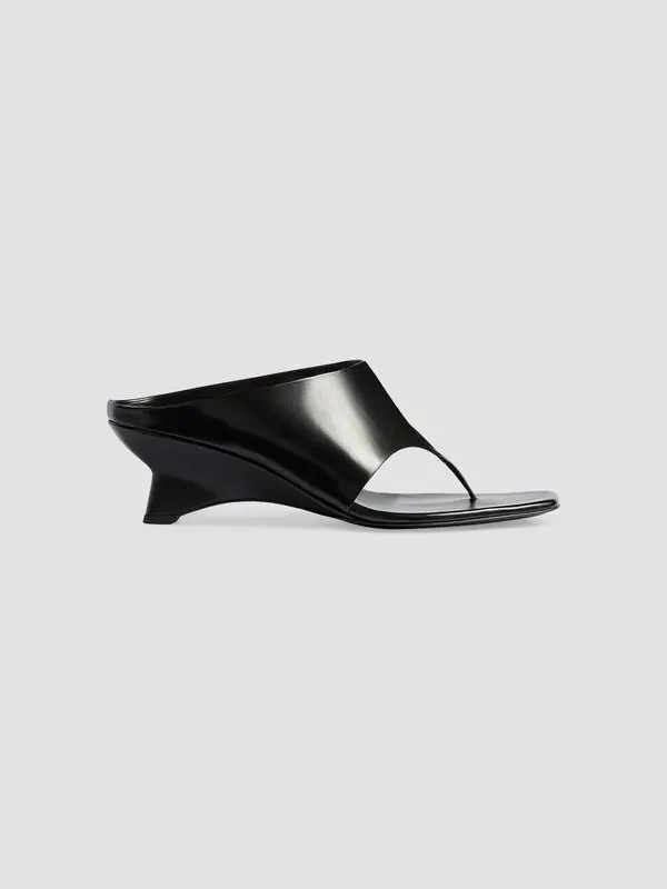 Khaite Marlow 55mm Leather Sculptural Mules - Black