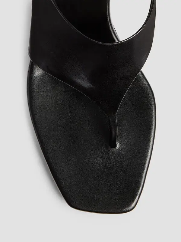 Khaite Marlow 55mm Leather Sculptural Mules - Black
