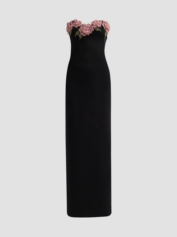 Prabal Gurung Blanca Embellished Strapless Gown