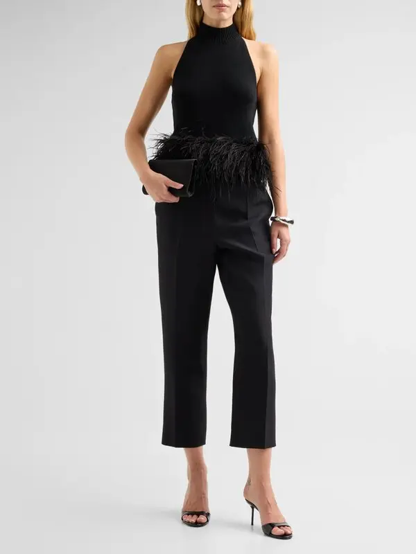 Ramy Brook Kelly Ostrich Feather Wool-blend Top