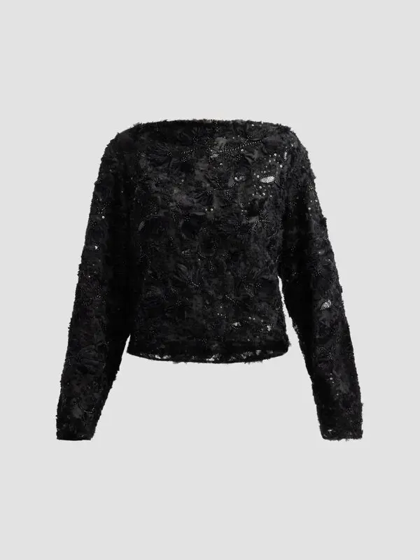 Prabal Gurung Embellished Organza Blouse