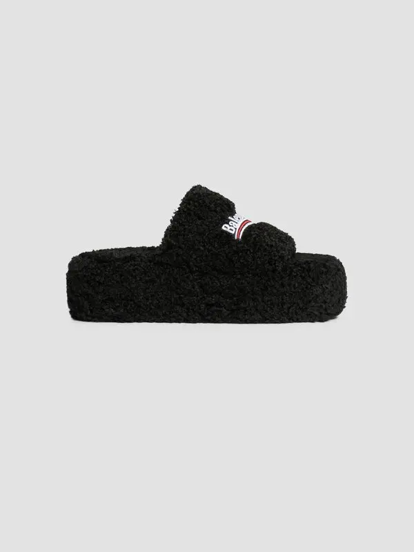 Balenciaga Furry Platform Sandals