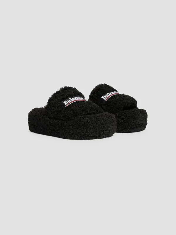Balenciaga Furry Platform Sandals