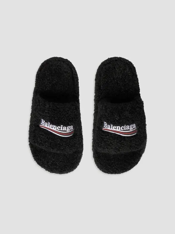 Balenciaga Furry Platform Sandals
