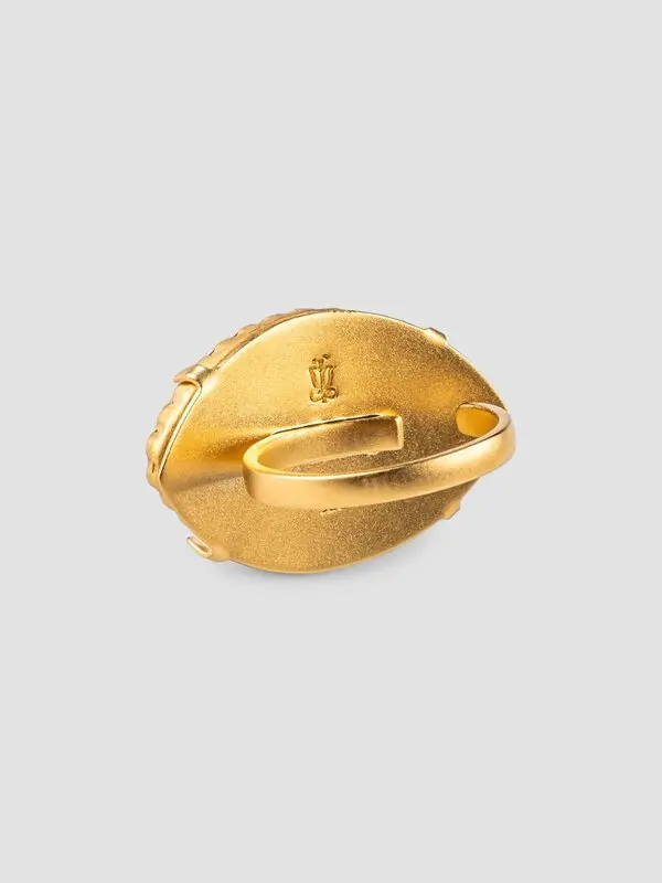 LLADRO Kiss 18k-gold-plated & Porcelain Ring