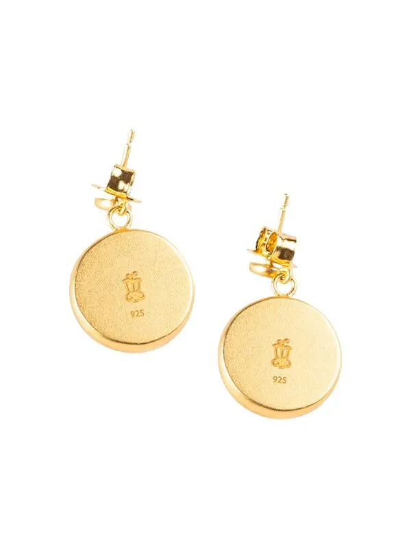 LLADRO Kiss 18k-gold-plated & Porcelain Drop Earrings