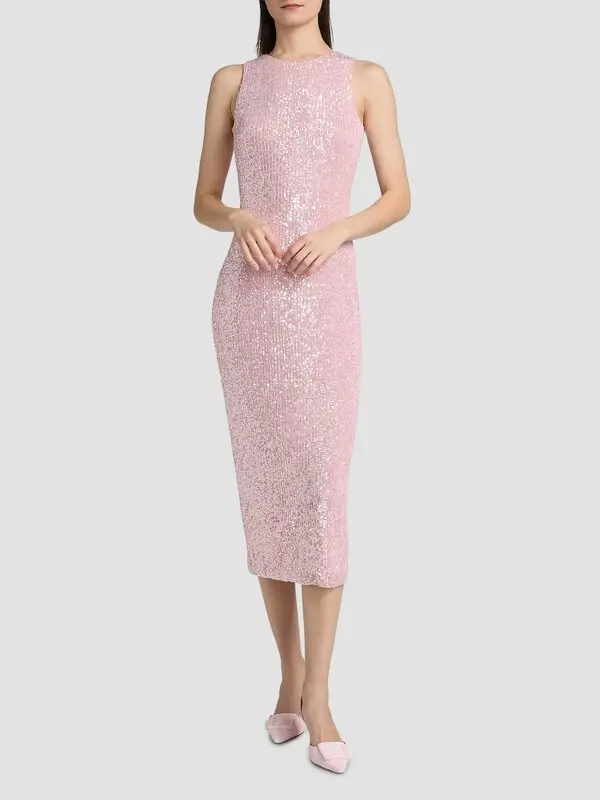 Prabal Gurung Sequined Sleeveless Cocktail Dress
