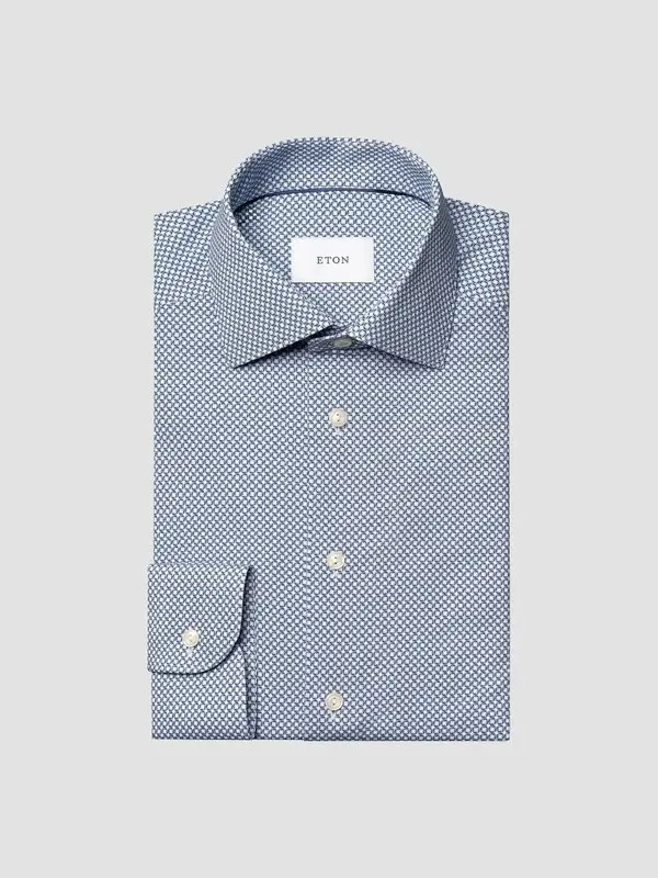 Eton Printed Stretch-cotton Slim-fit Shirt