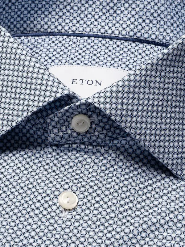 Eton Printed Stretch-cotton Slim-fit Shirt