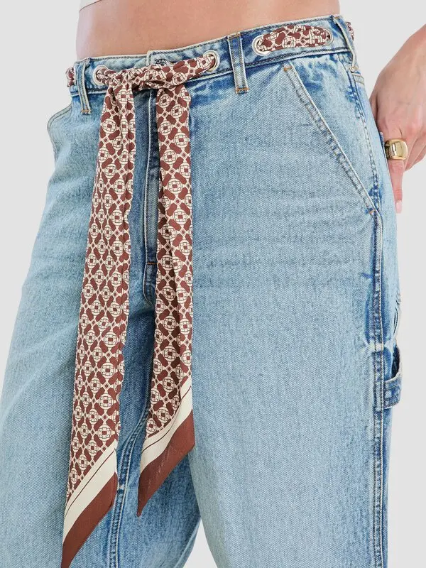 SEROYA Bond Sash Belt Baggy Jeans