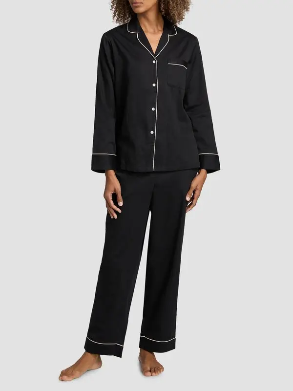 PAPINELLE Zoe Camp Collar Cotton-sateen Pajamas