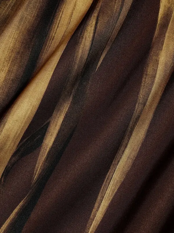 Oscar De La Renta Palm Print A-line Midi-skirt