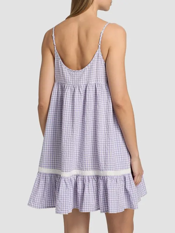 PAPINELLE Seersucker Gingham Strappy Nightie