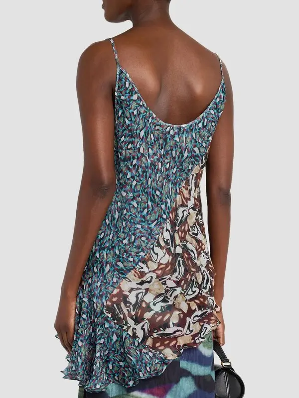 Dries Van Noten Crisanna Printed Silk Asymmetric Top