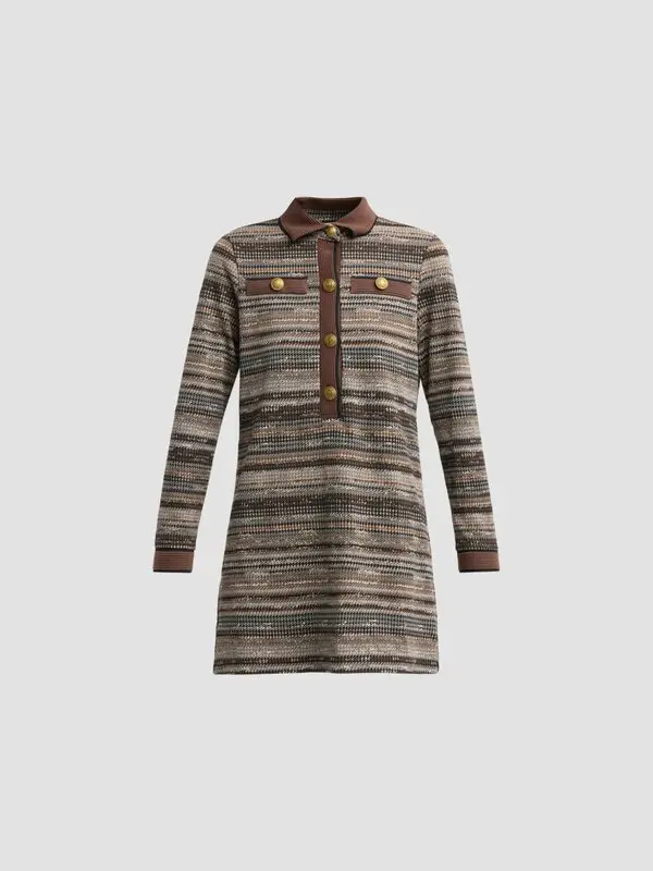 Ramy Brook Maria Houndstooth A-line Mini Dress