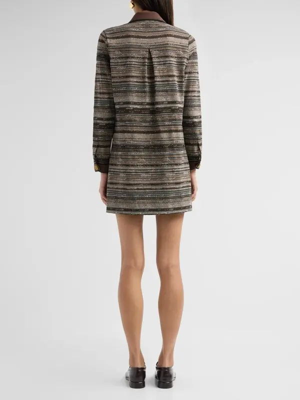 Ramy Brook Maria Houndstooth A-line Mini Dress