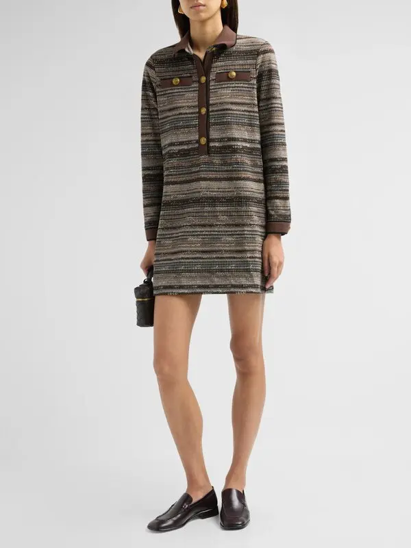 Ramy Brook Maria Houndstooth A-line Mini Dress